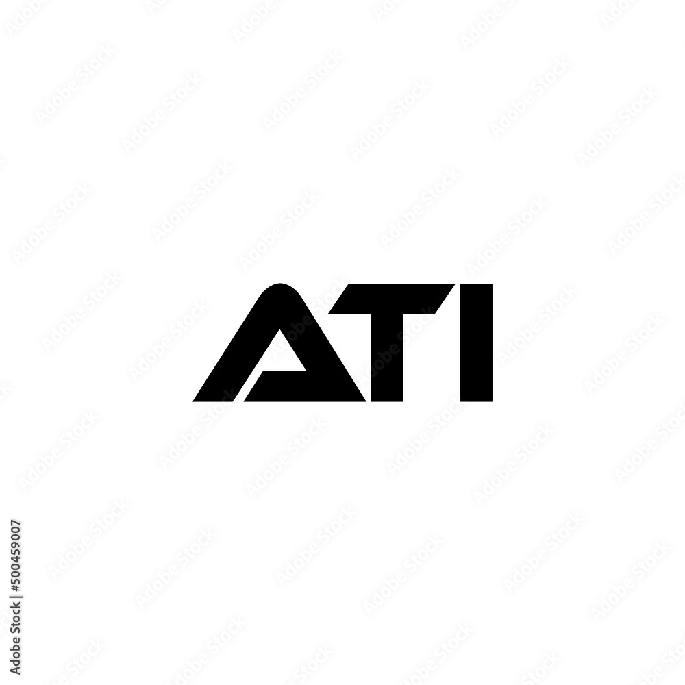 Vecteur Stock ATI letter logo design with white background in ...