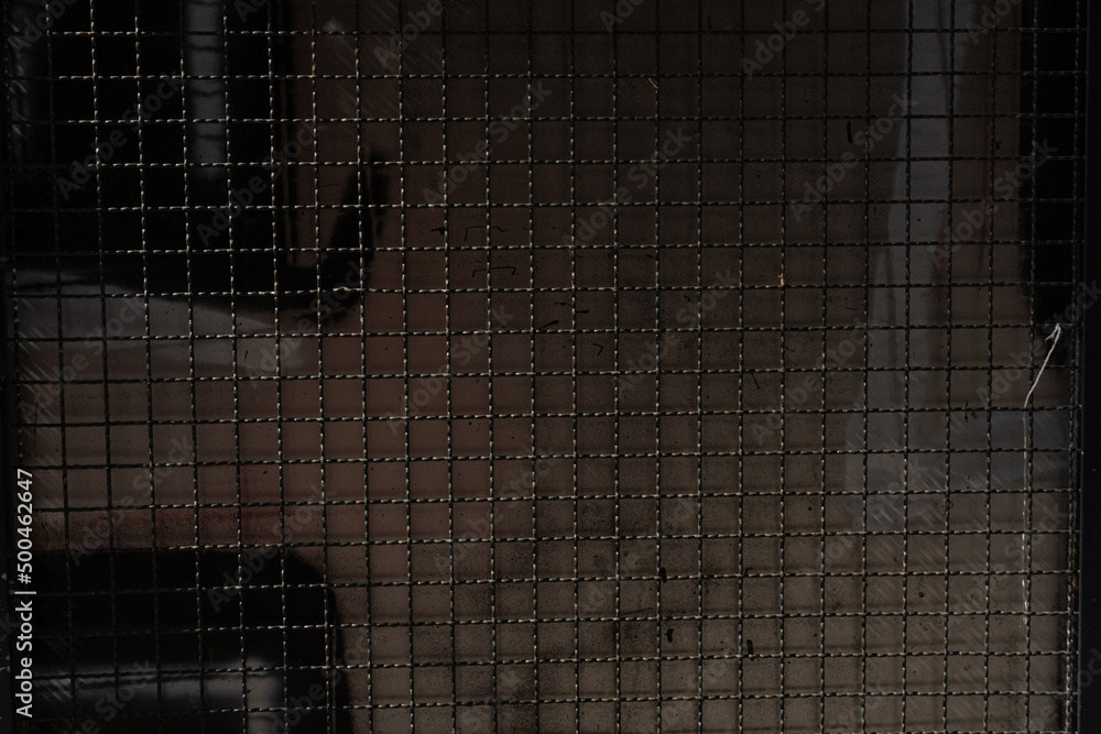 grunge black metal grid texture background Stock Photo | Adobe Stock