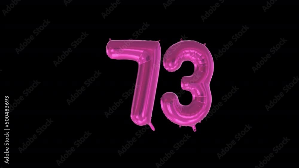 Vidéo Stock Anniversary Celebration Helium Balloon with Number 73. Loop ...