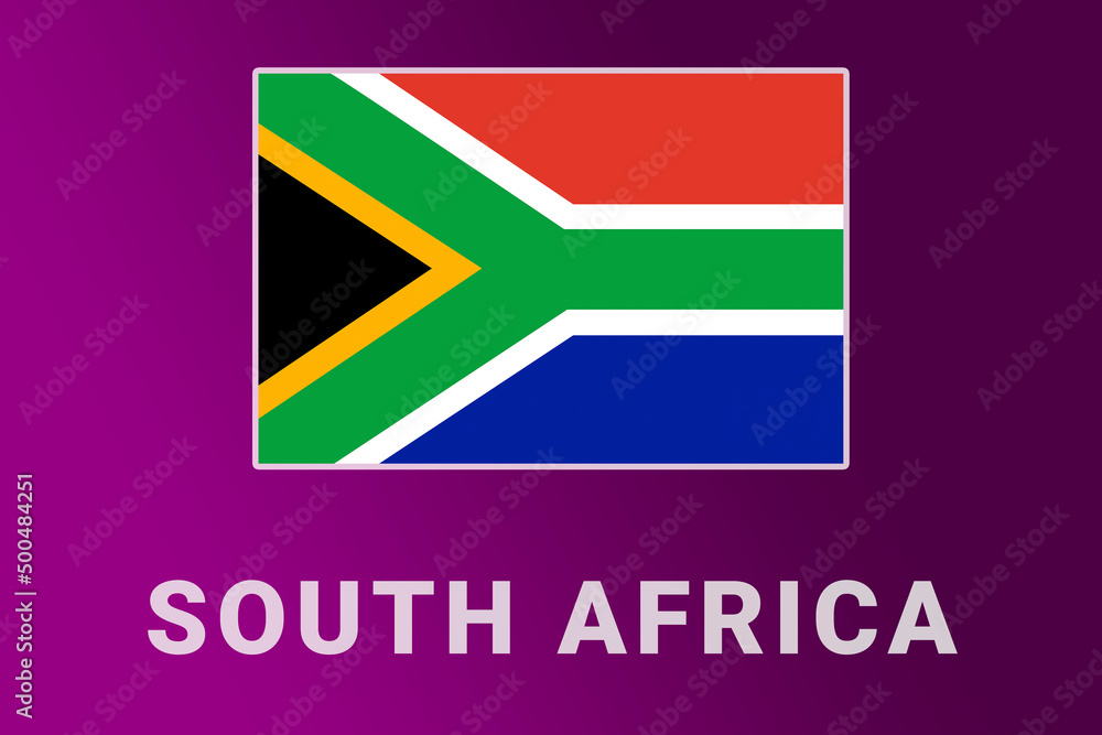 South Africa flag. ZA national banner. South Africa patriotism symbol ...