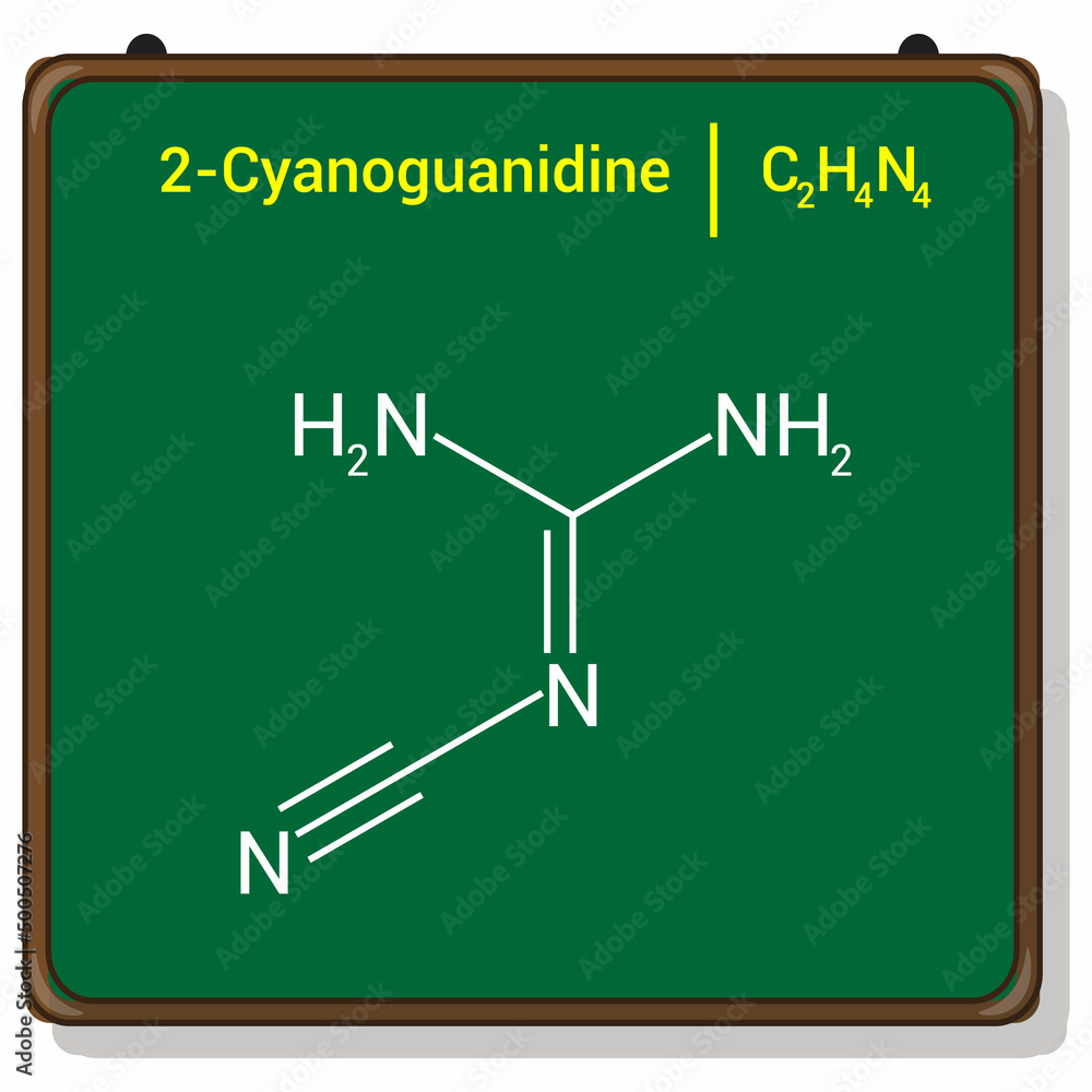 chemical structure of 2-Cyanoguanidine (C2H4N4) Stock Vector | Adobe Stock