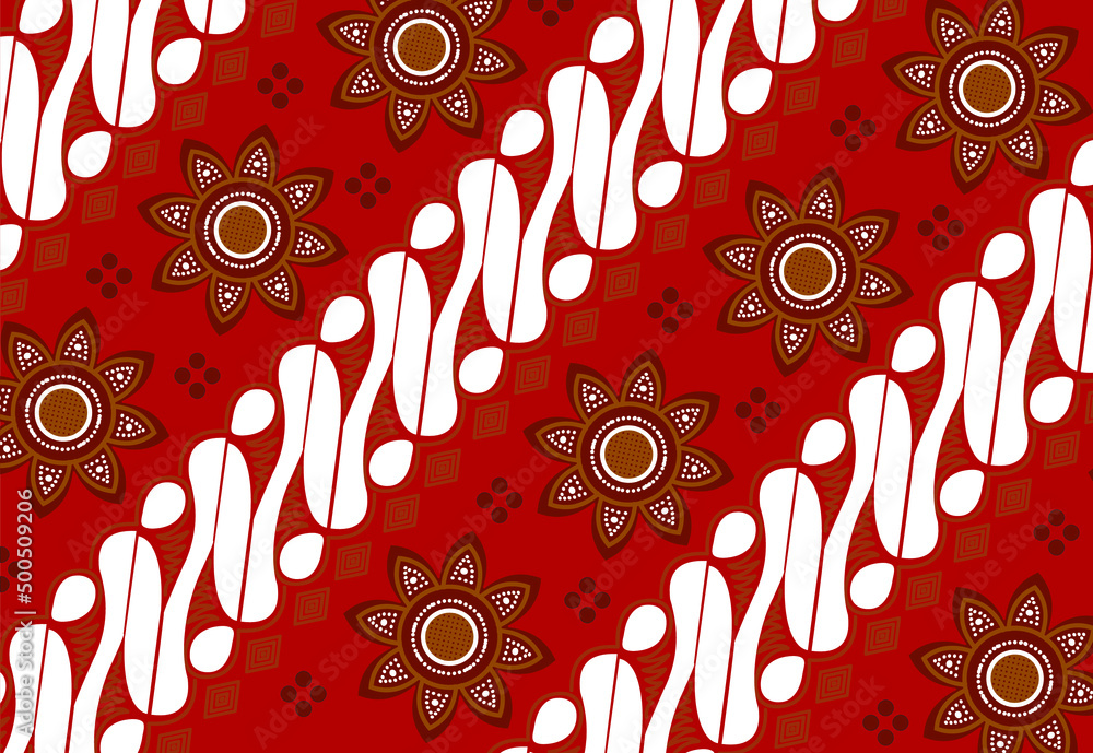 Parang Batik motifs combined with various motifs, Draw diagonal lines ...