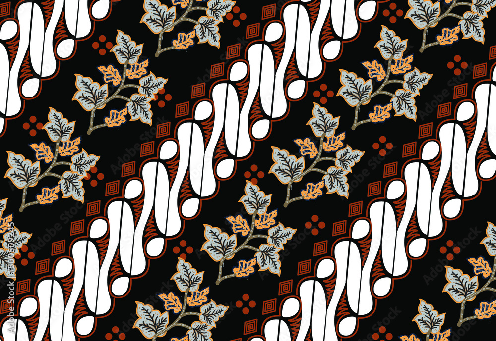 Parang Batik motifs combined with various motifs, Draw diagonal lines ...