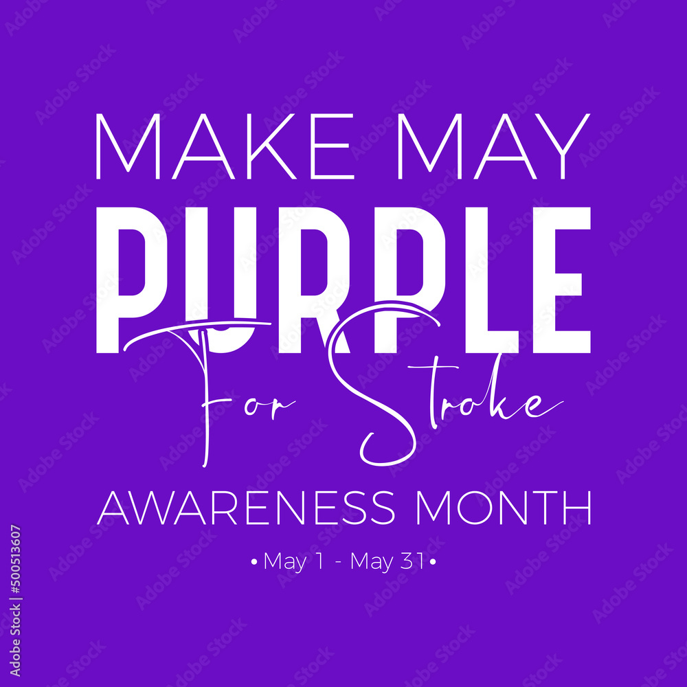 Make May Purple. Vector banner, poster, card and background for annual ...