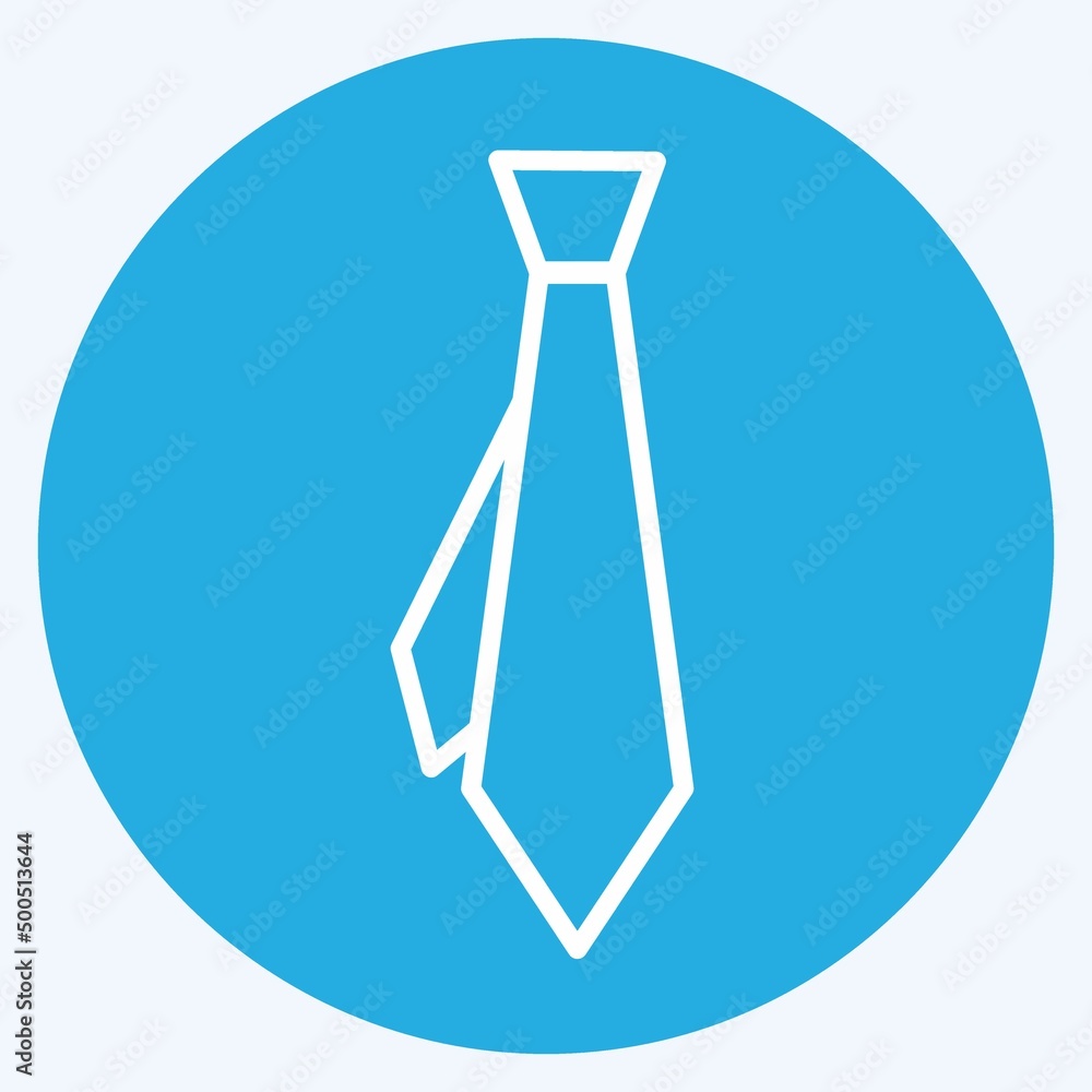 Icon Tie. suitable for men accessories symbol. blue eyes style. simple ...