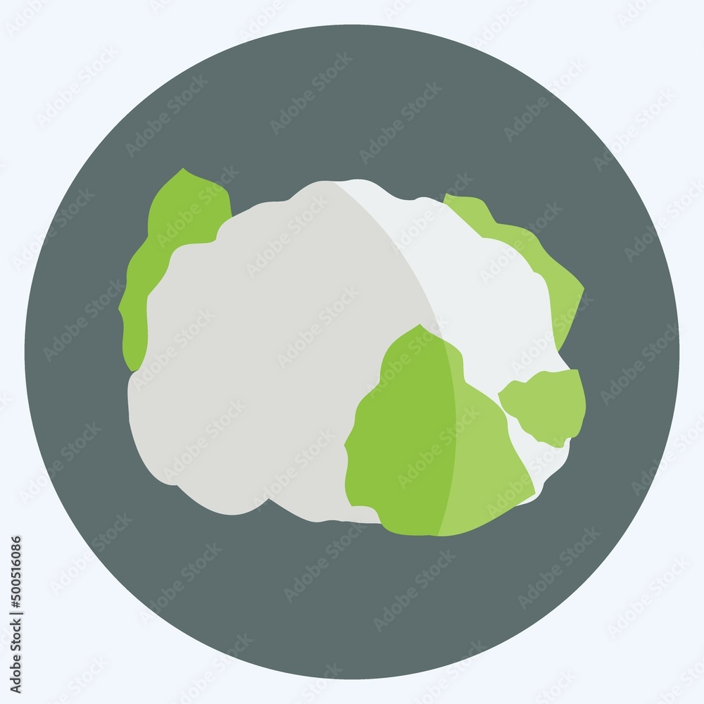 Icon Cauliflower. suitable for Fruits and Vegetables symbol. flat style ...