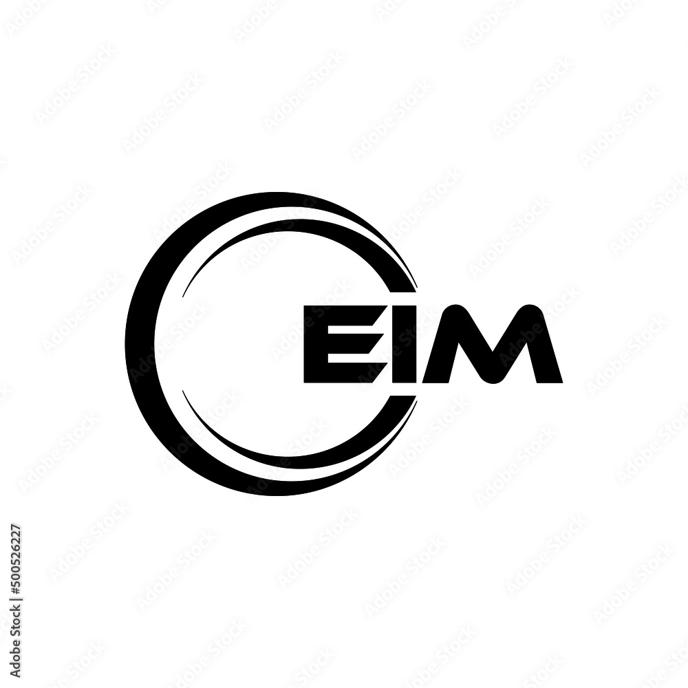 EIM letter logo design with white background in illustrator, vector ...