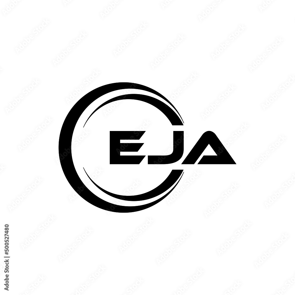 EJA letter logo design with white background in illustrator, vector ...