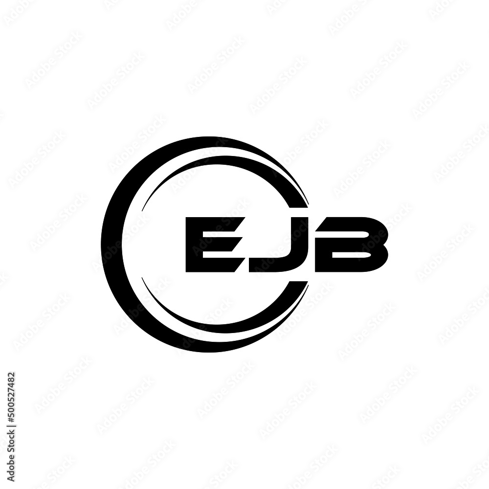 EJB letter logo design with white background in illustrator, vector ...