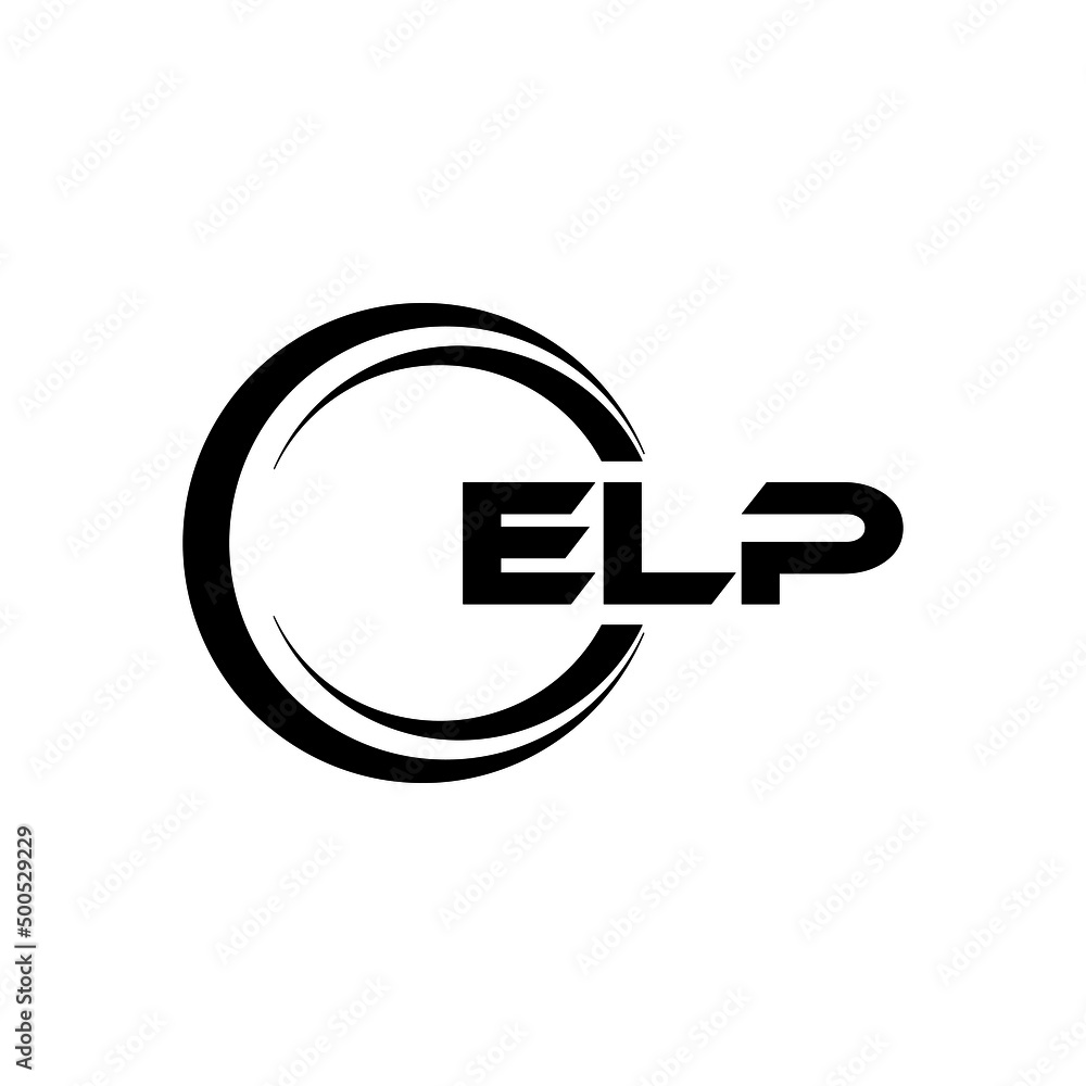 ELP letter logo design with white background in illustrator, vector ...