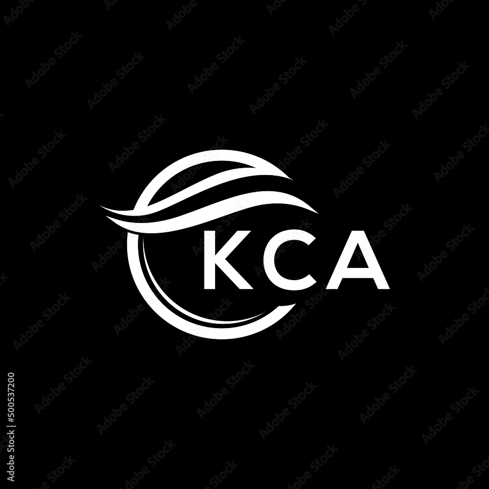 KCA letter logo design on black background. KCA creative initials ...