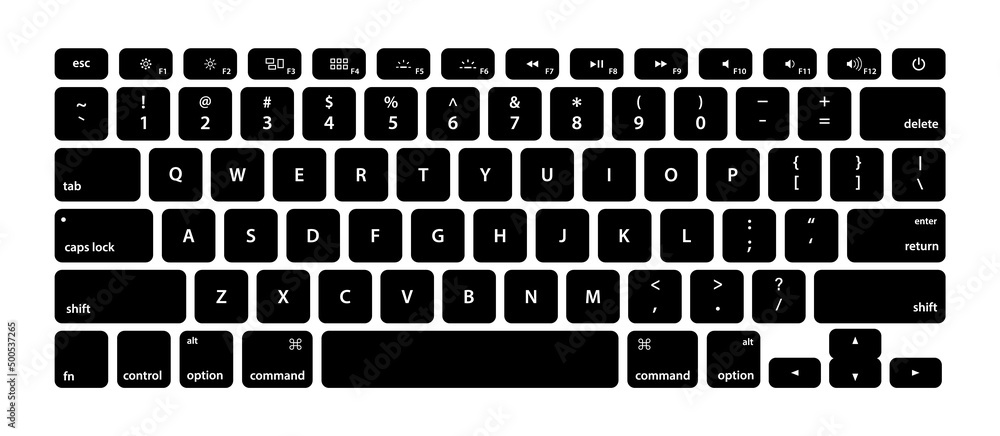 Keyboards for computer, laptop and pc with key buttons and enter ...