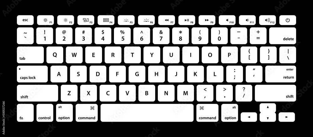Keyboards for computer, laptop and pc with key buttons and enter ...