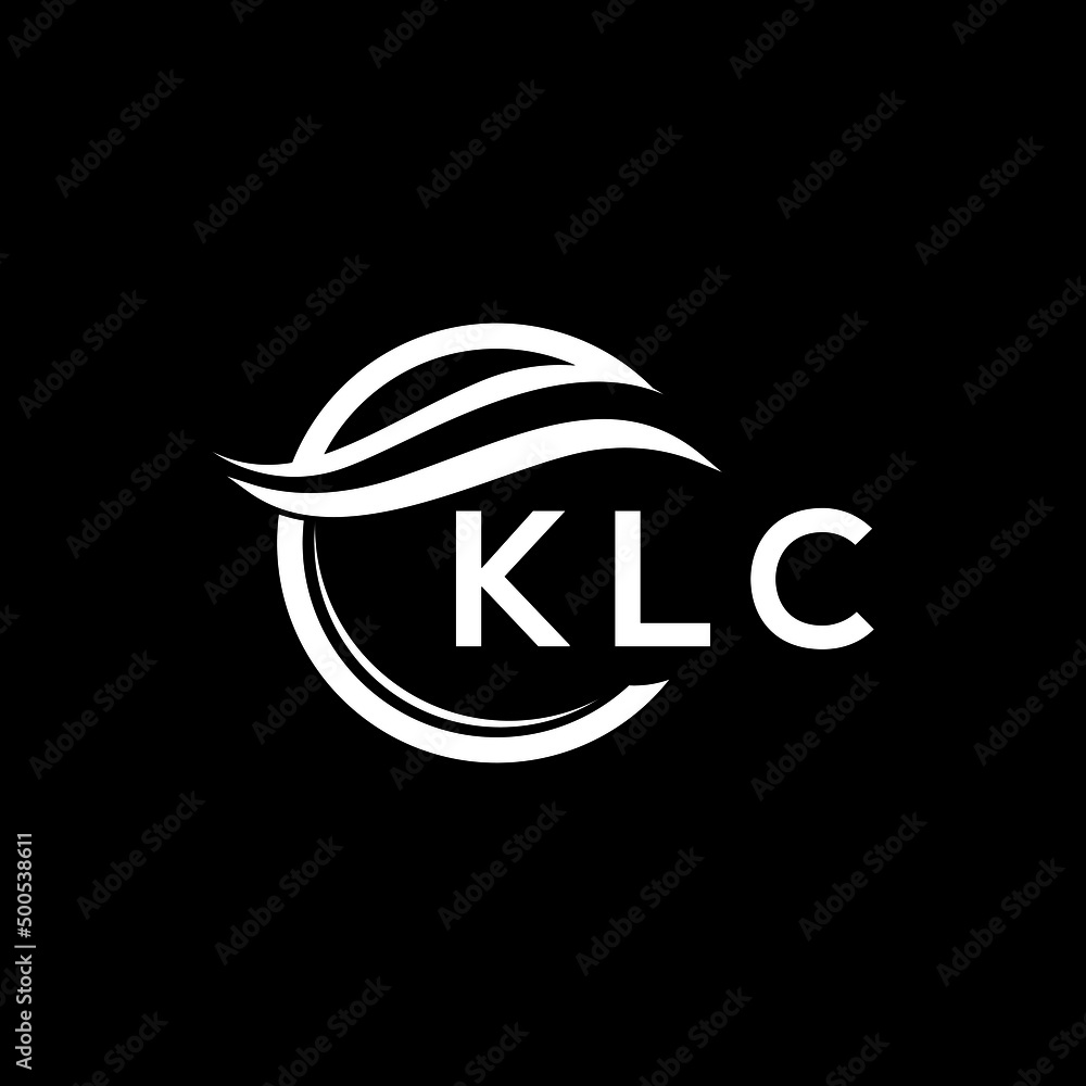 KLC letter logo design on black background. KLC creative initials ...