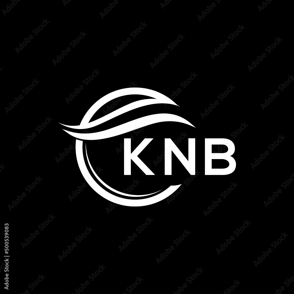 KNB letter logo design on black background. KNB creative initials ...