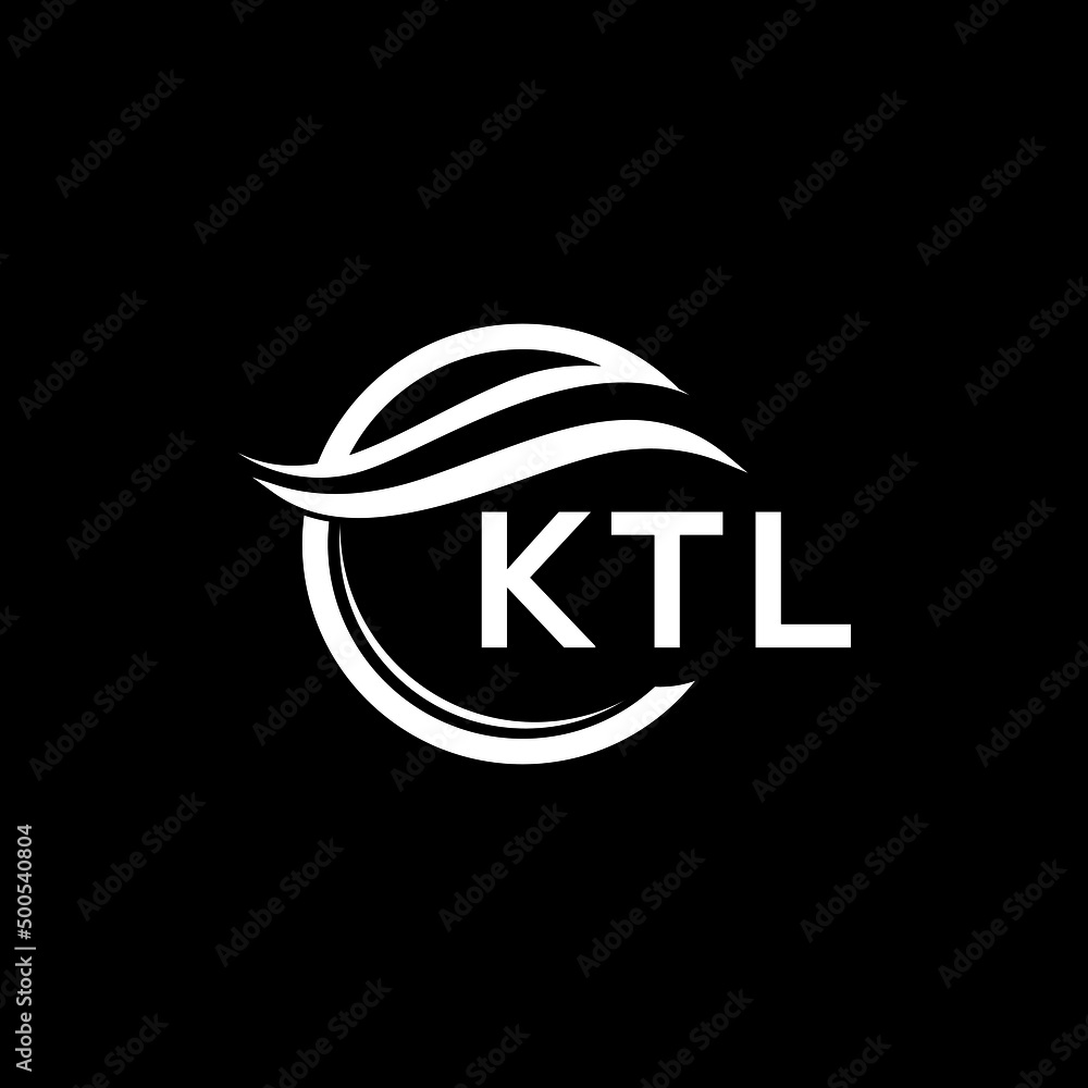 KTL letter logo design on black background. KTL creative initials letter logo concept. KTL ...