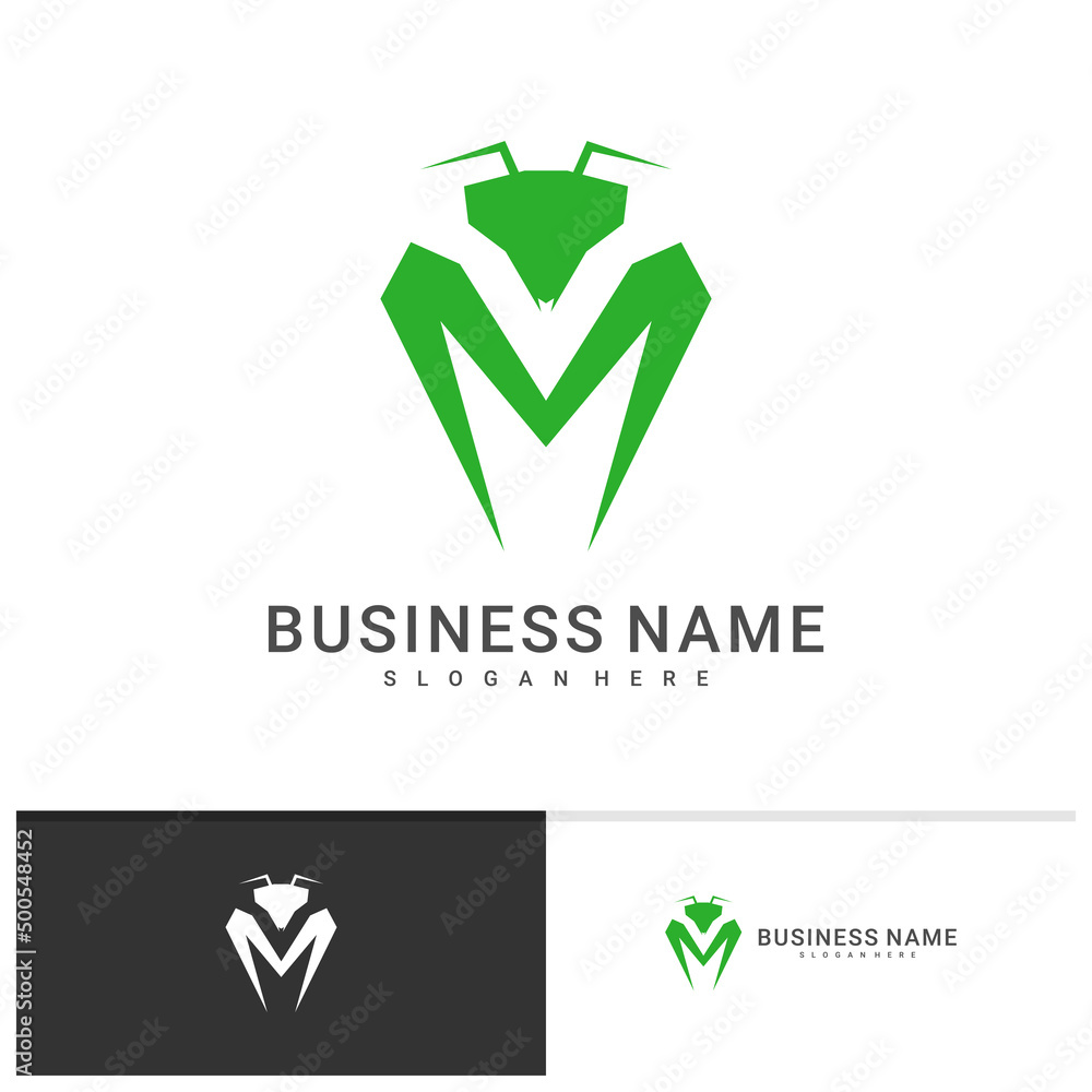 Mantis logo vector template, Creative Mantis logo design concepts Stock ...