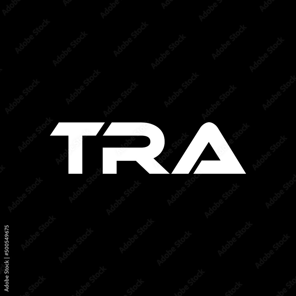 TRA letter logo design with black background in illustrator, vector ...