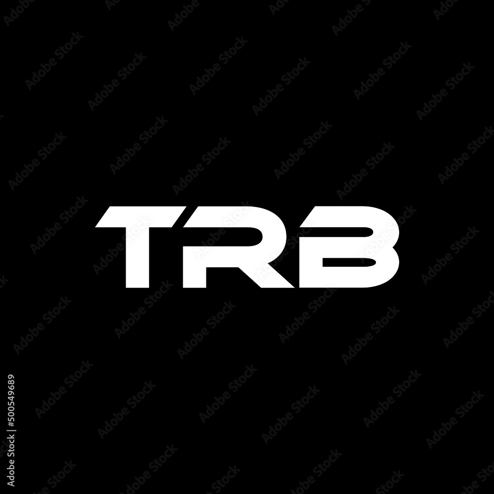 TRB letter logo design with black background in illustrator, vector ...