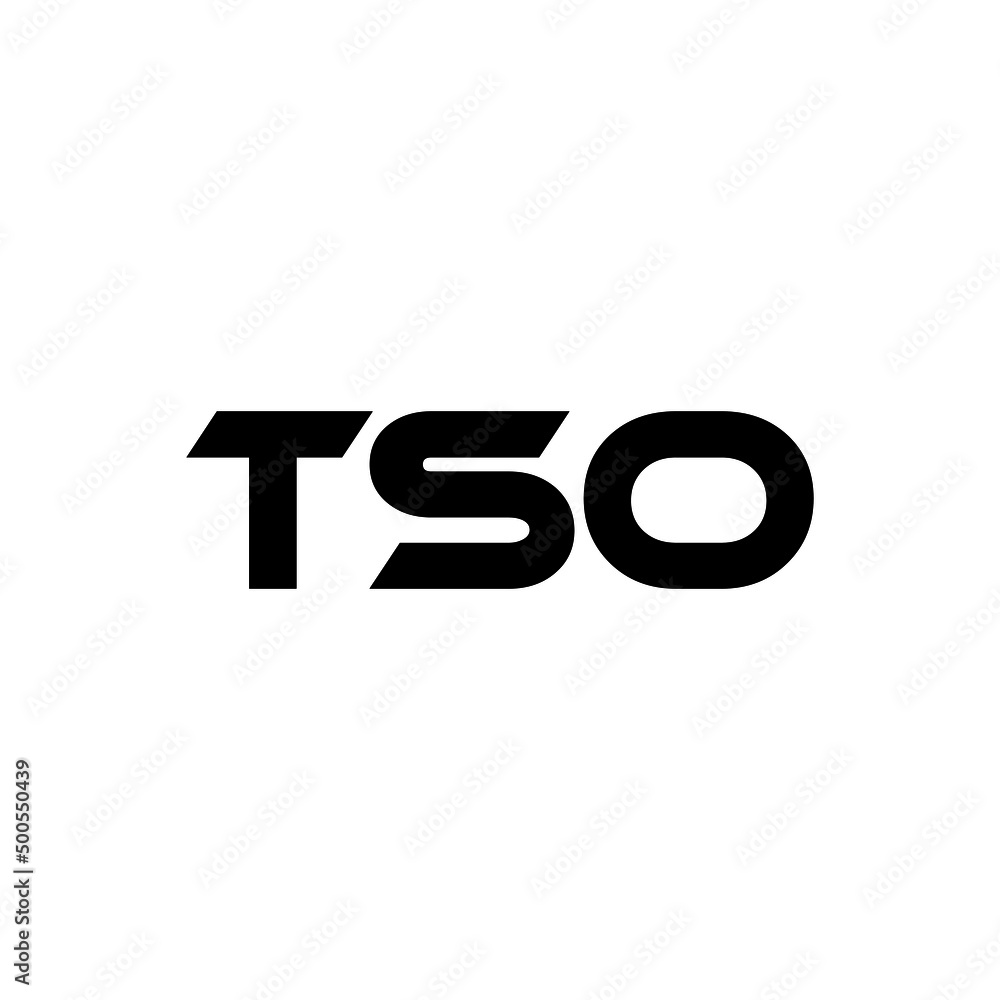 TSO letter logo design with white background in illustrator, vector ...