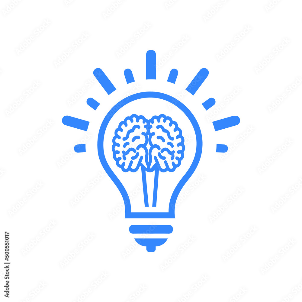 Blue Light Bulb Icon