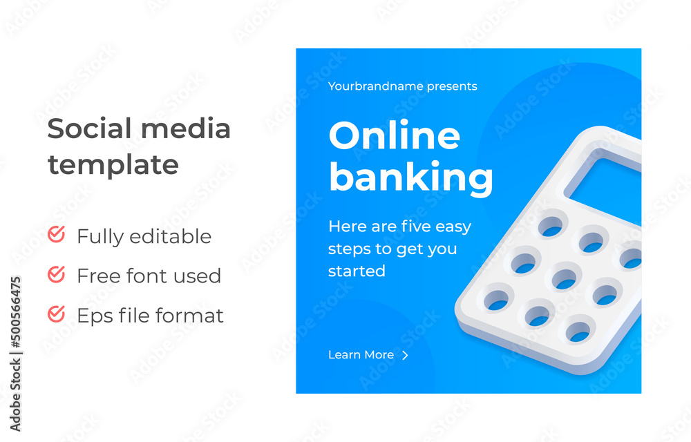 Online banking social media post template social media post template ...