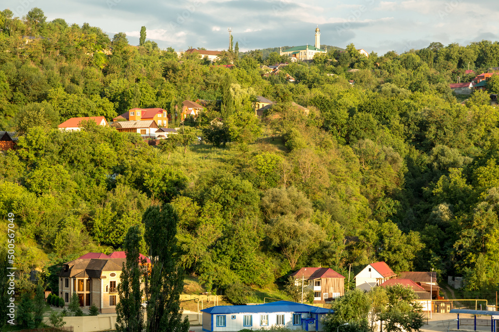 The village of Benoy in the mountains of Chechnya in summer Stock Photo ...
