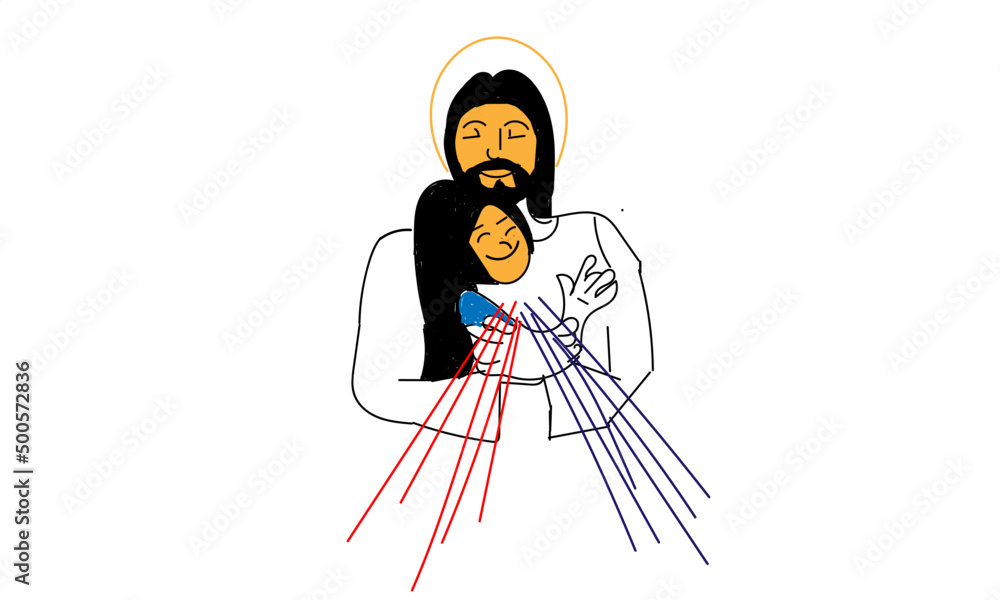 Divine Mercy Vector designs for greetings, banner, t-shirts Stock ...