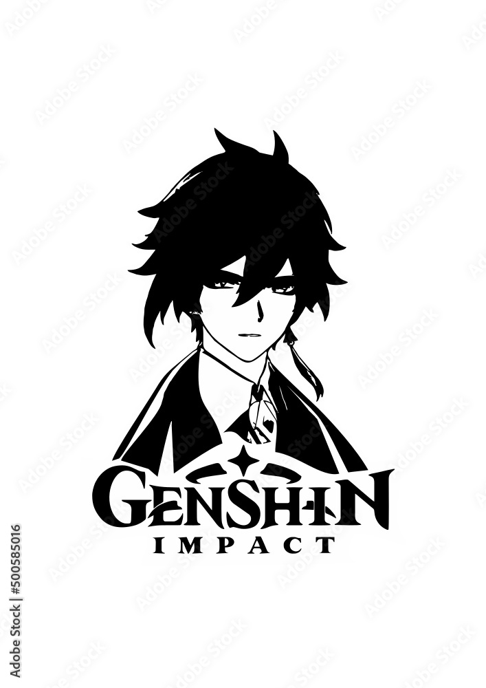 Zhongli. Genshin Impact Vector Stock Vector | Adobe Stock