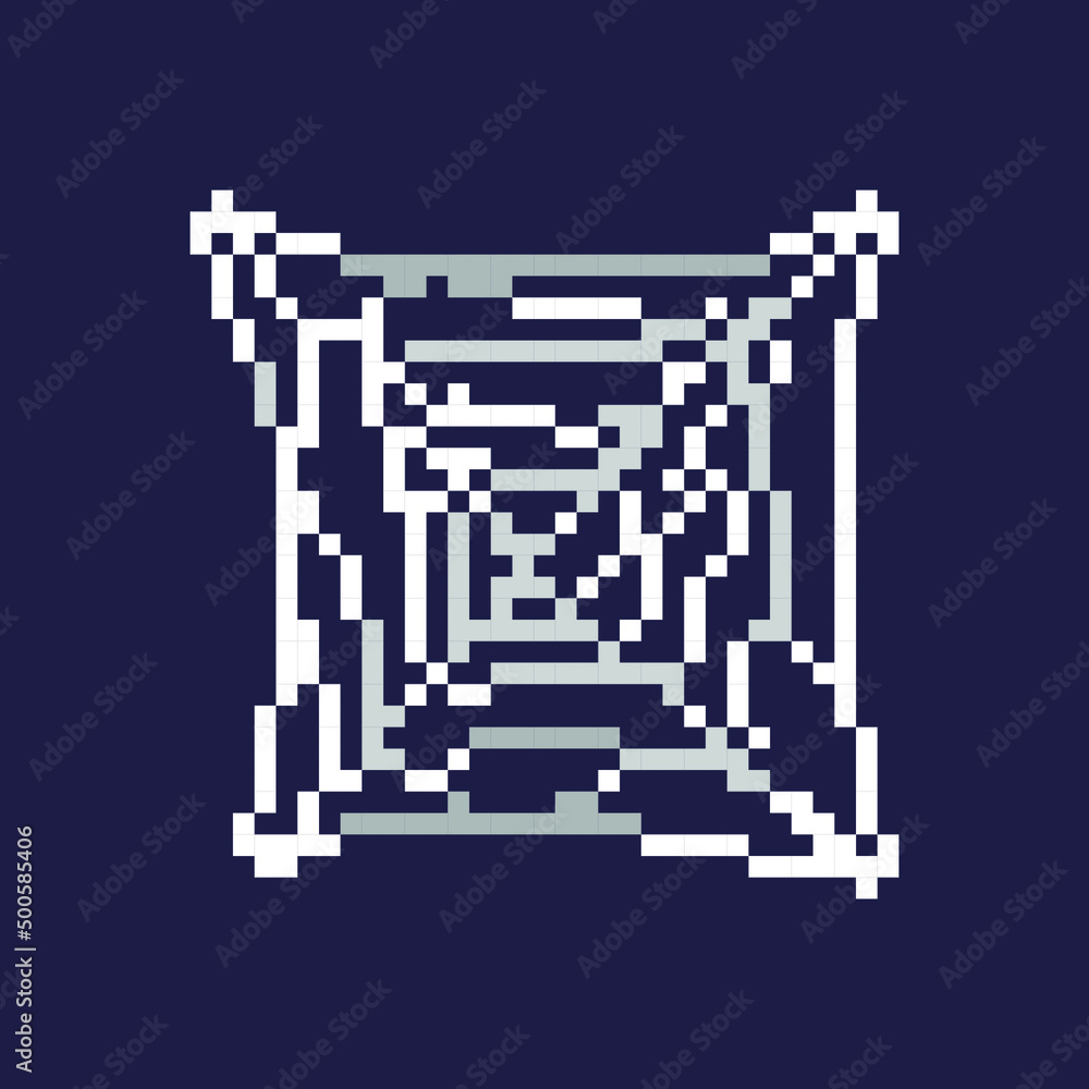 web spider in pixel art style Stock Vector | Adobe Stock