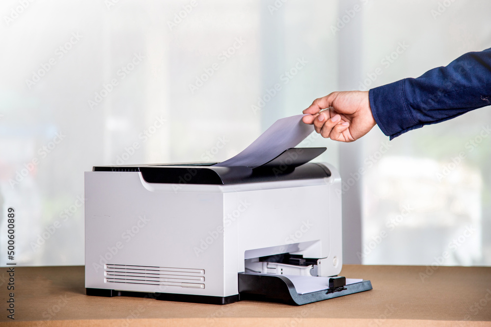 Printer, copier, scanner in office. Workplace ,photocopier machine for ...