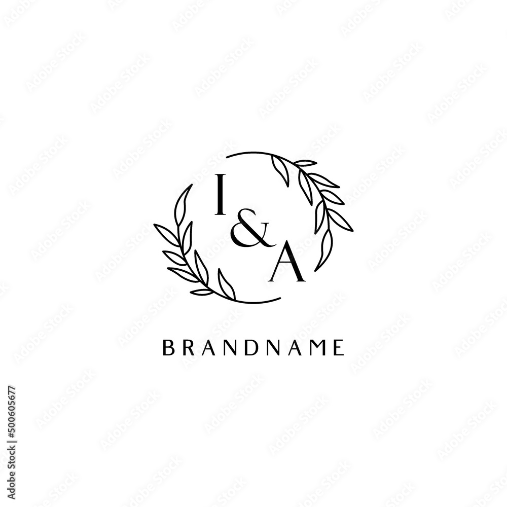 Letter IA monogram logo design inspiration, creative and elegant ...