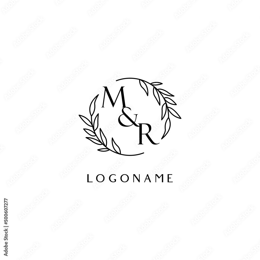 Letter MR monogram logo design inspiration, creative and elegant ...