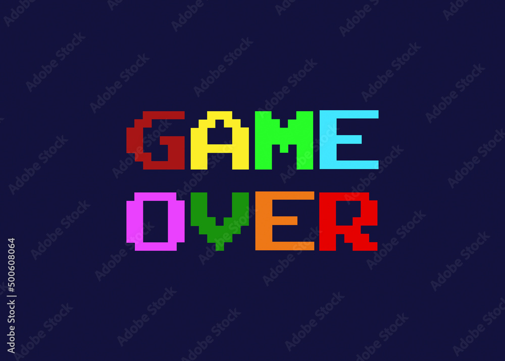 ภาพประกอบสต็อก A simple plain Game Over screen, with funny carousel ...