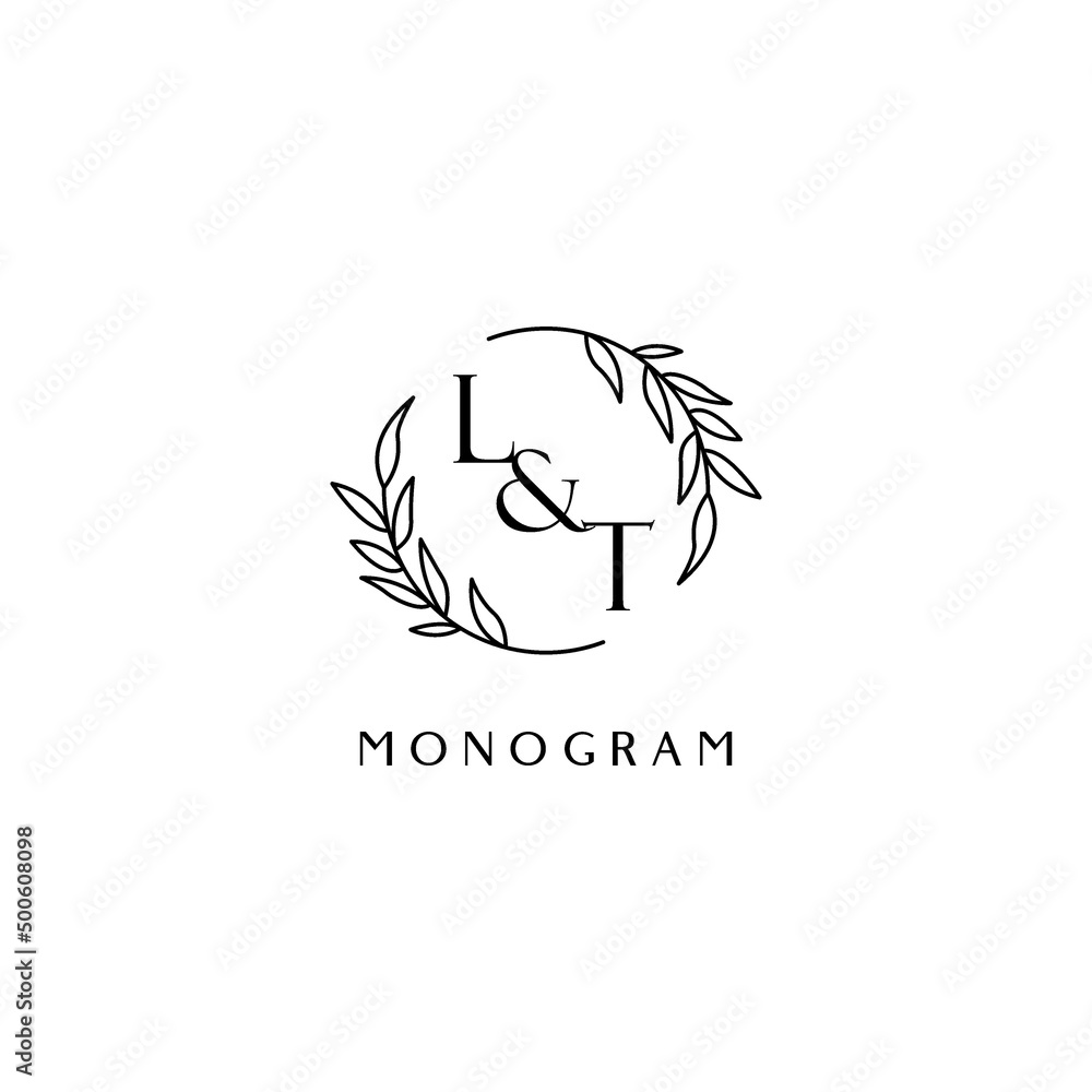 Letter LT monogram logo design inspiration, creative and elegant ...