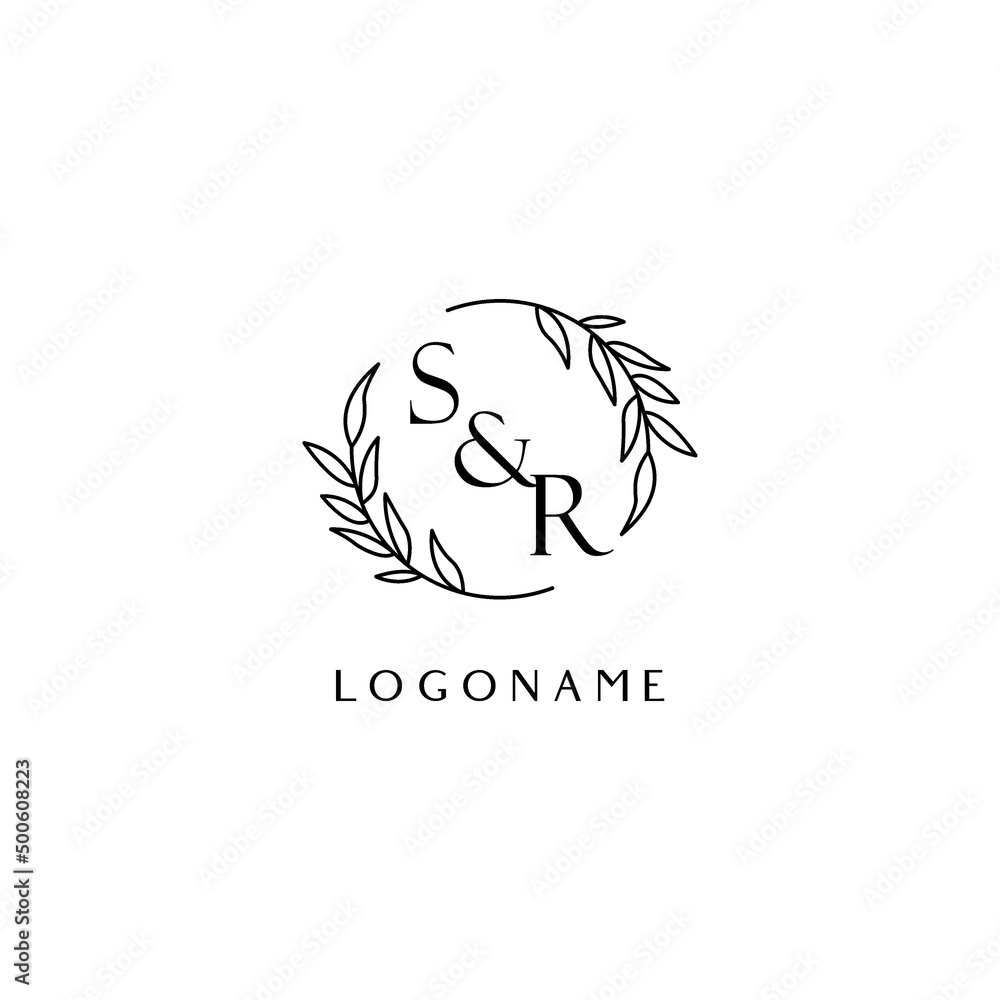 Letter SR monogram logo design inspiration, creative and elegant ...