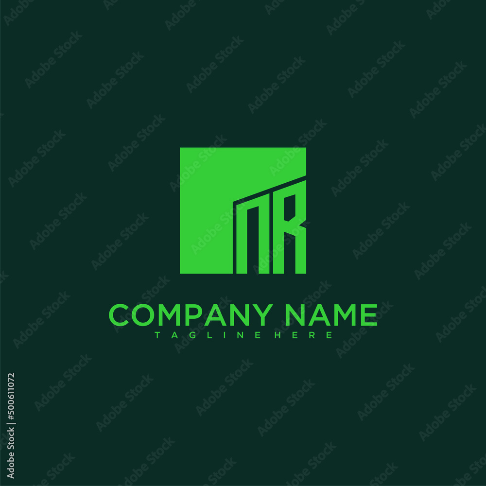 NR initial monogram logo with square style design Stock Vector | Adobe ...