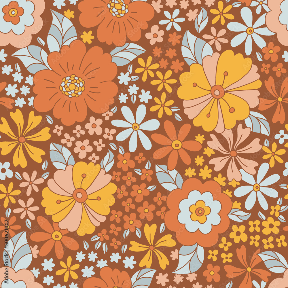 60s Flower Power Background