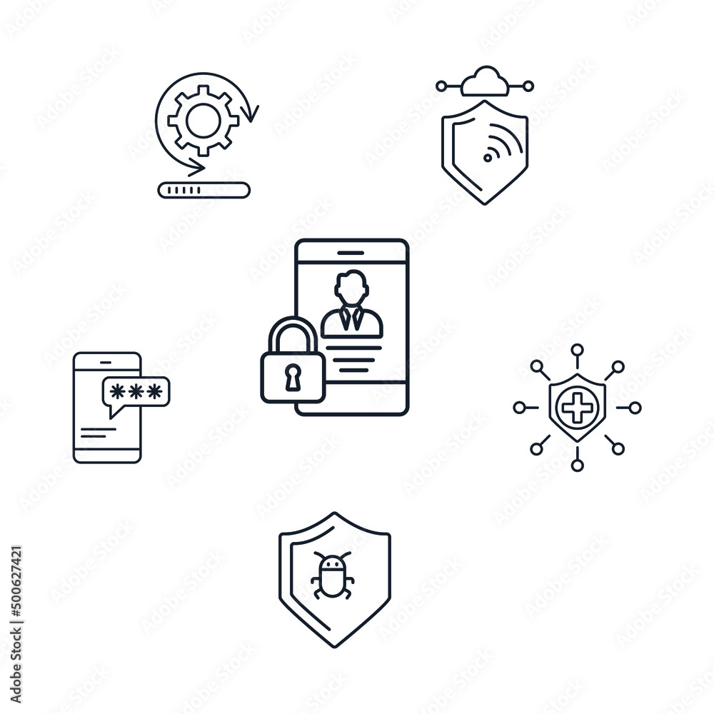 Cybersecurity icons set . Cybersecurity pack symbol vector elements for ...
