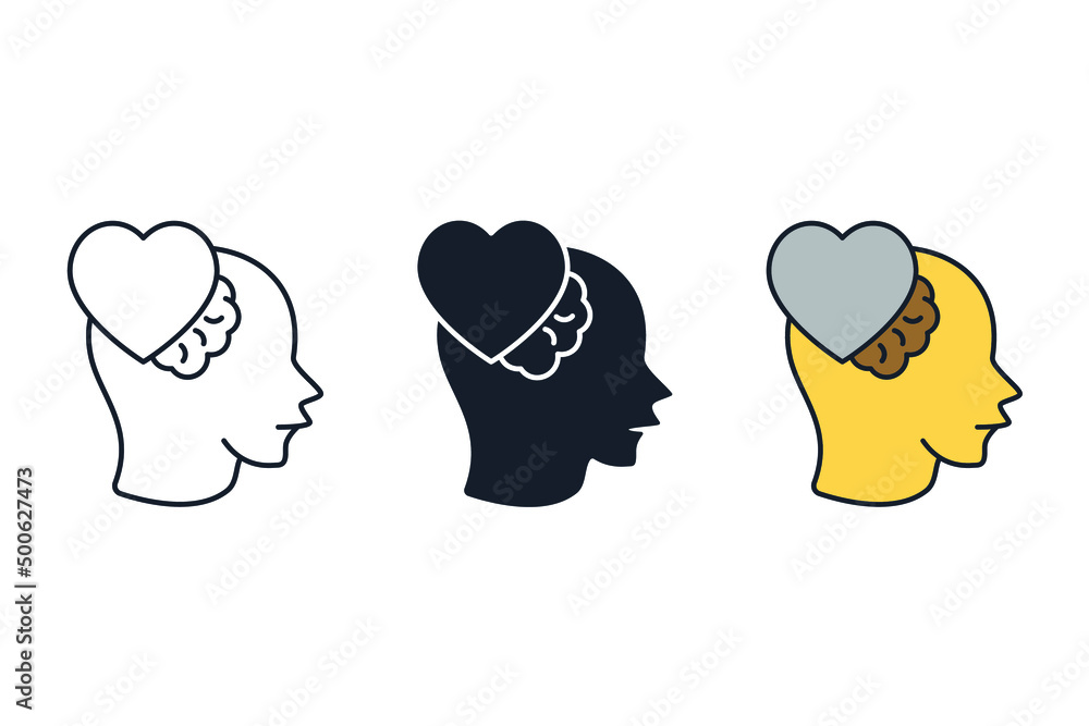 Emotional intelligence icons symbol vector elements for infographic web ...