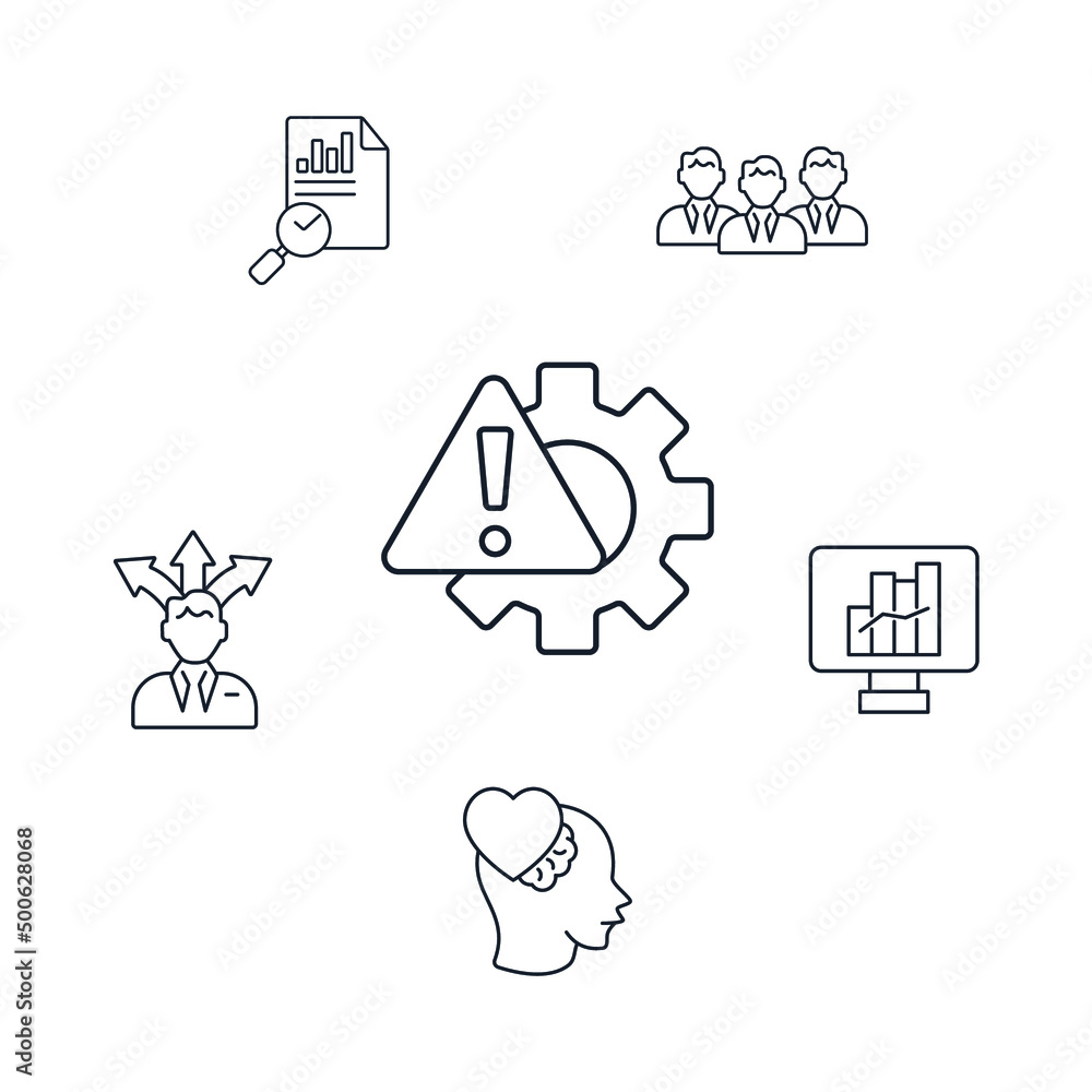 Problem Solving Icons Set Problem Solving Pack Symbol Vector Elements