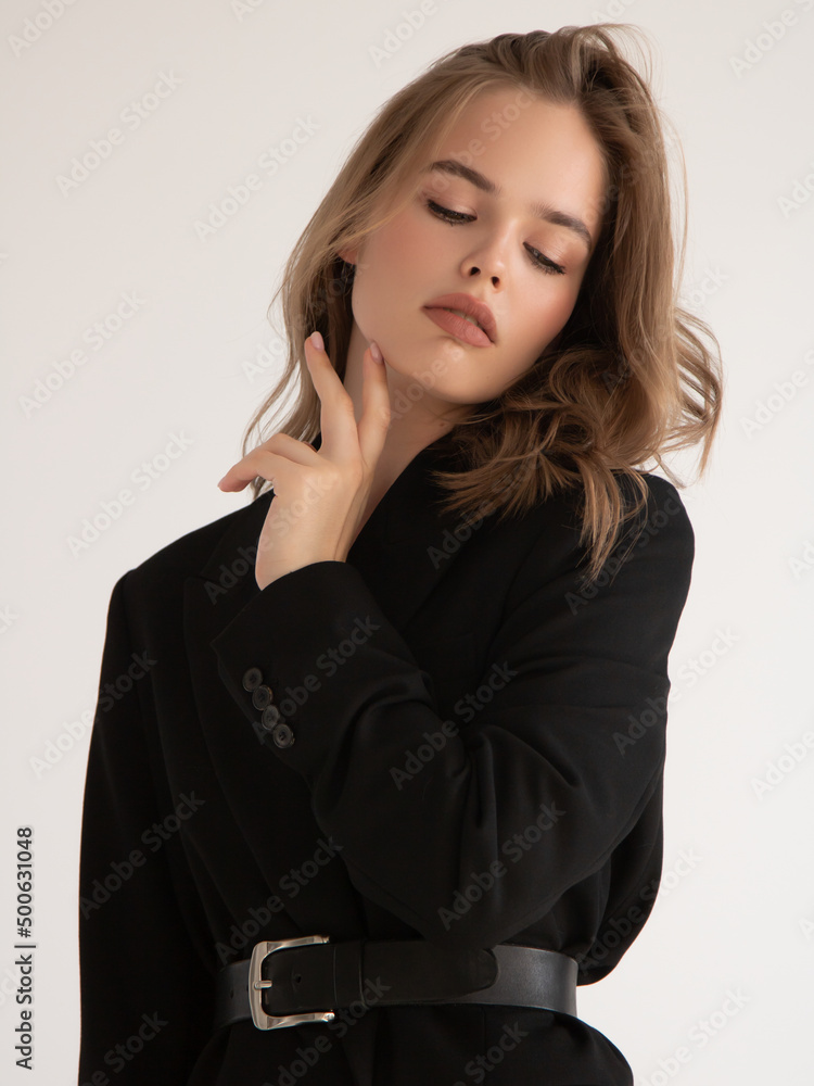 Natural look. Beauty model woman . Model test portrait with young ...