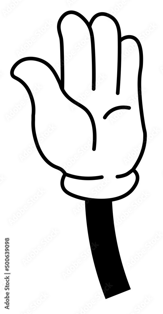 Hand gesture stop or greeting nonverbal signs Stock Vector | Adobe Stock