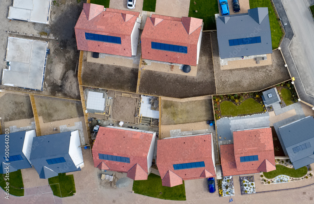 New housing development building houses for increased demand in rural ...