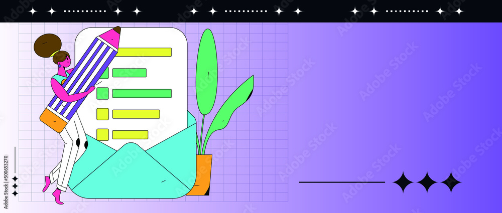 Questionnaire vector concept illustration Stock Vector | Adobe Stock