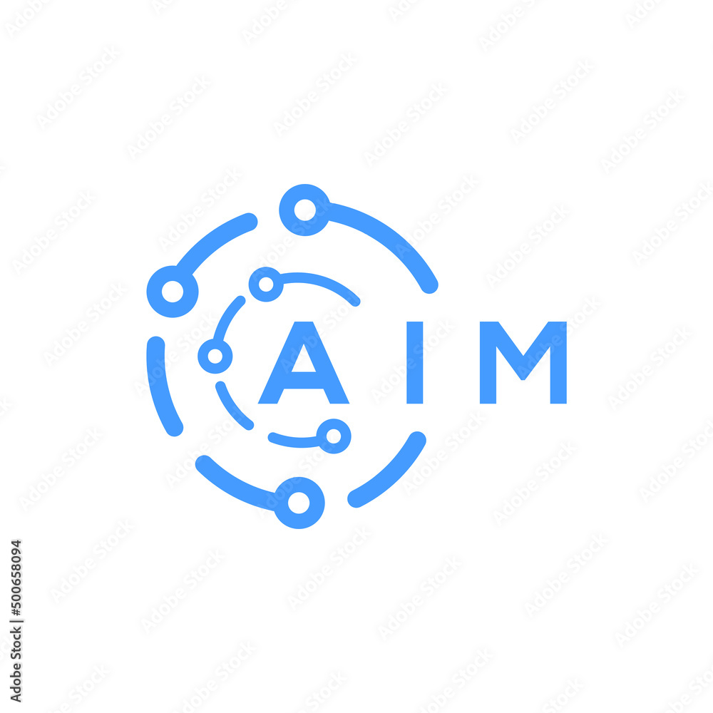 AIM letter technology logo design on white background. AIM creative ...