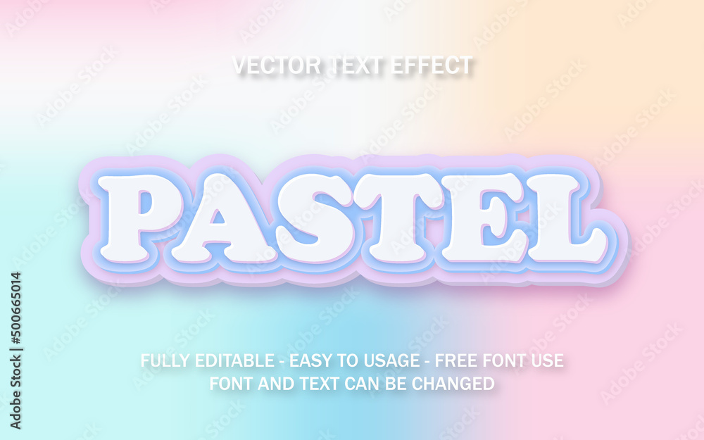 pastel color editable text effect holographic design background vector ...