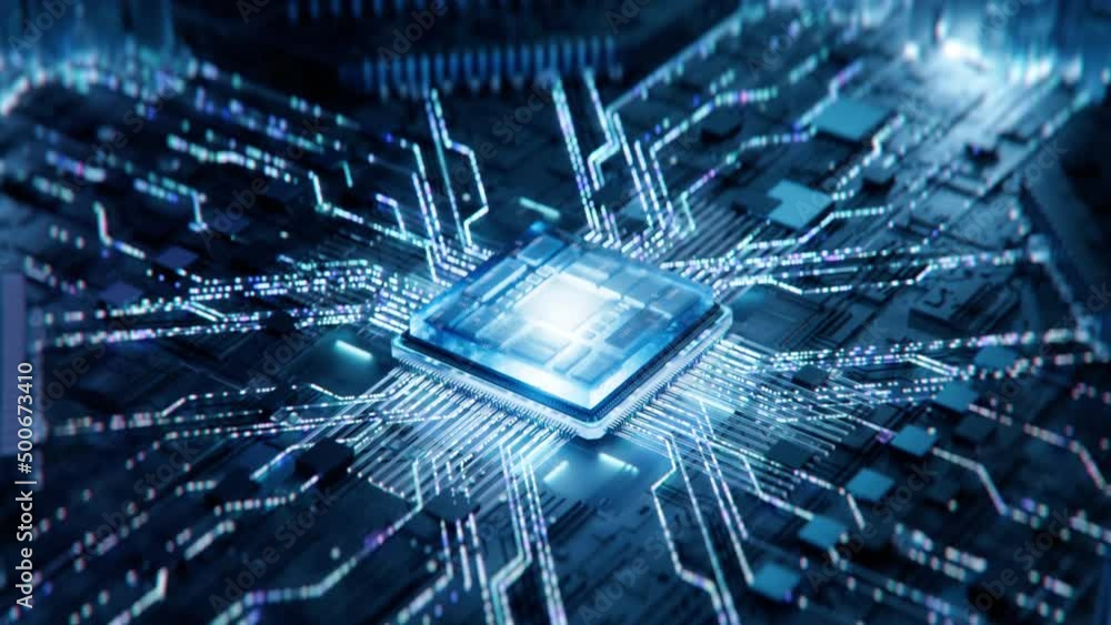 Concept: Advanced Microprocessor Chip Connecting with a Motherboard and ...
