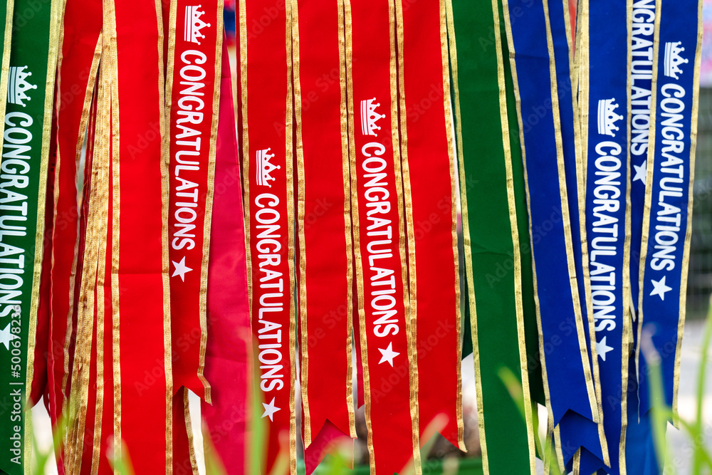Congratulation shoulder strap or sash congratulation sign with ...