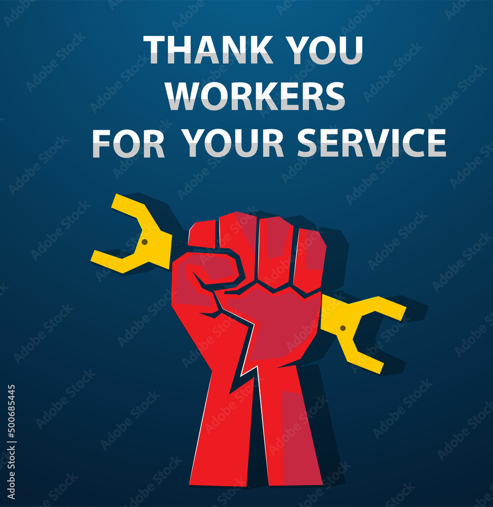 Happy workers Day 1st May background to thank your workers for your ...